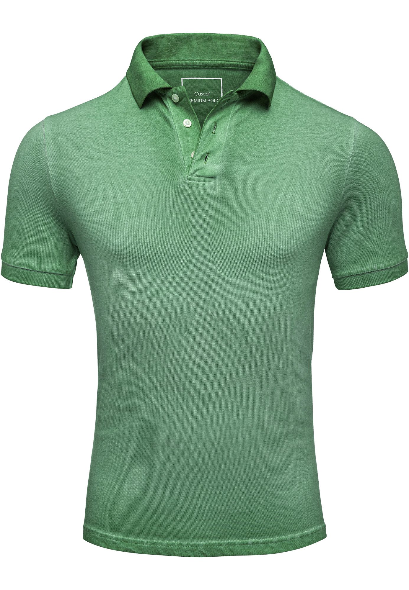 Amaci&Sons Poloshirt DE PERE Poloshirt Herren Verwaschenes Kurzarm Polo ...