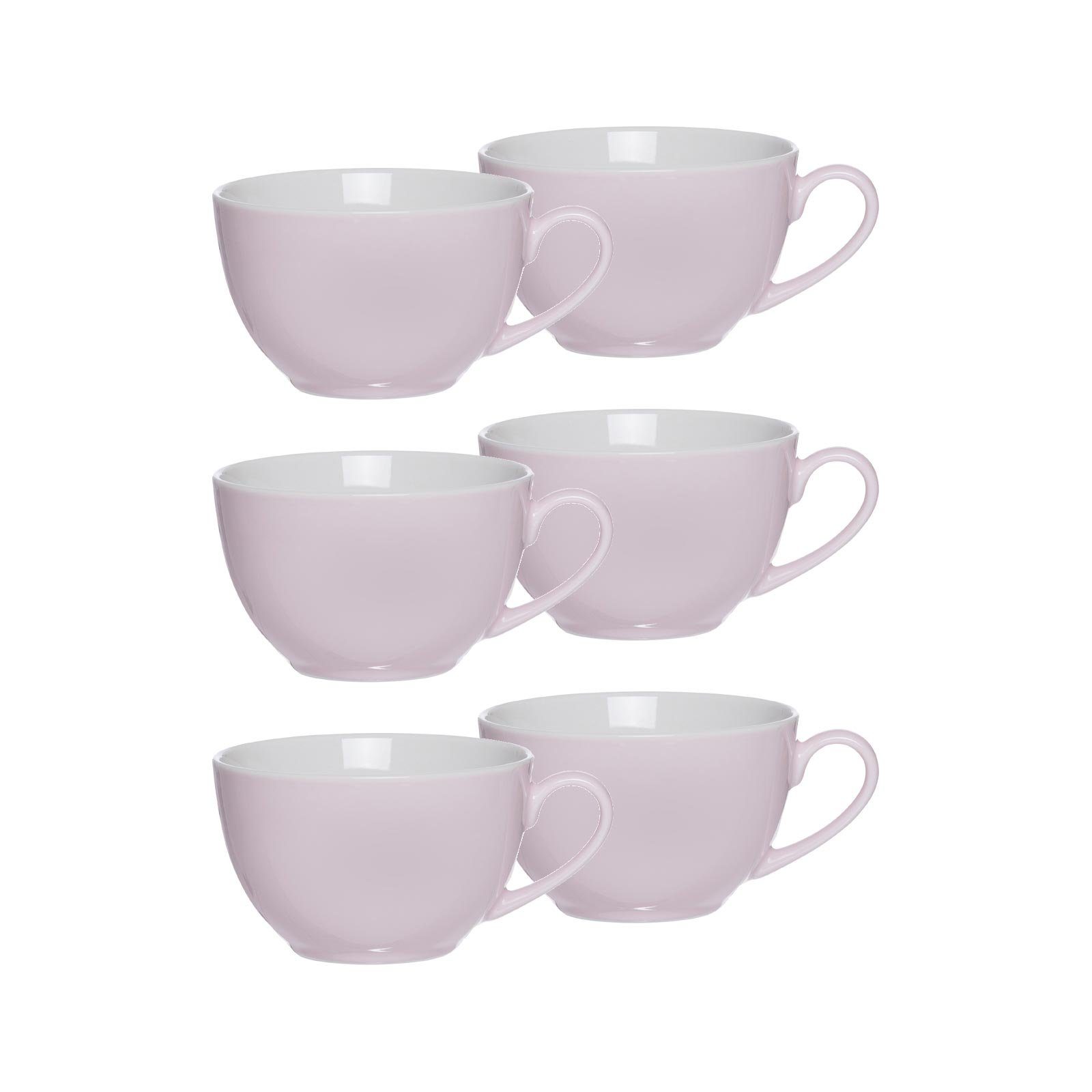 Ritzenhoff And Breker Tasse Doppio Kaffeetasse 200 Ml Rosé 6er Set
