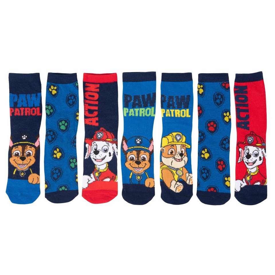 United Labels® Socken Paw Patrol Socken Für Kinder Bunt 7er Pack