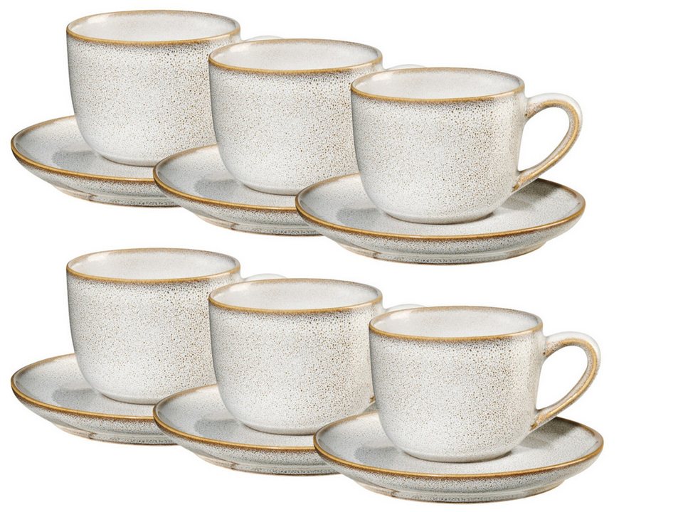 Asa Selection Tasse Saisons Cappuccinotasse Mit Untertasse Sand Set6