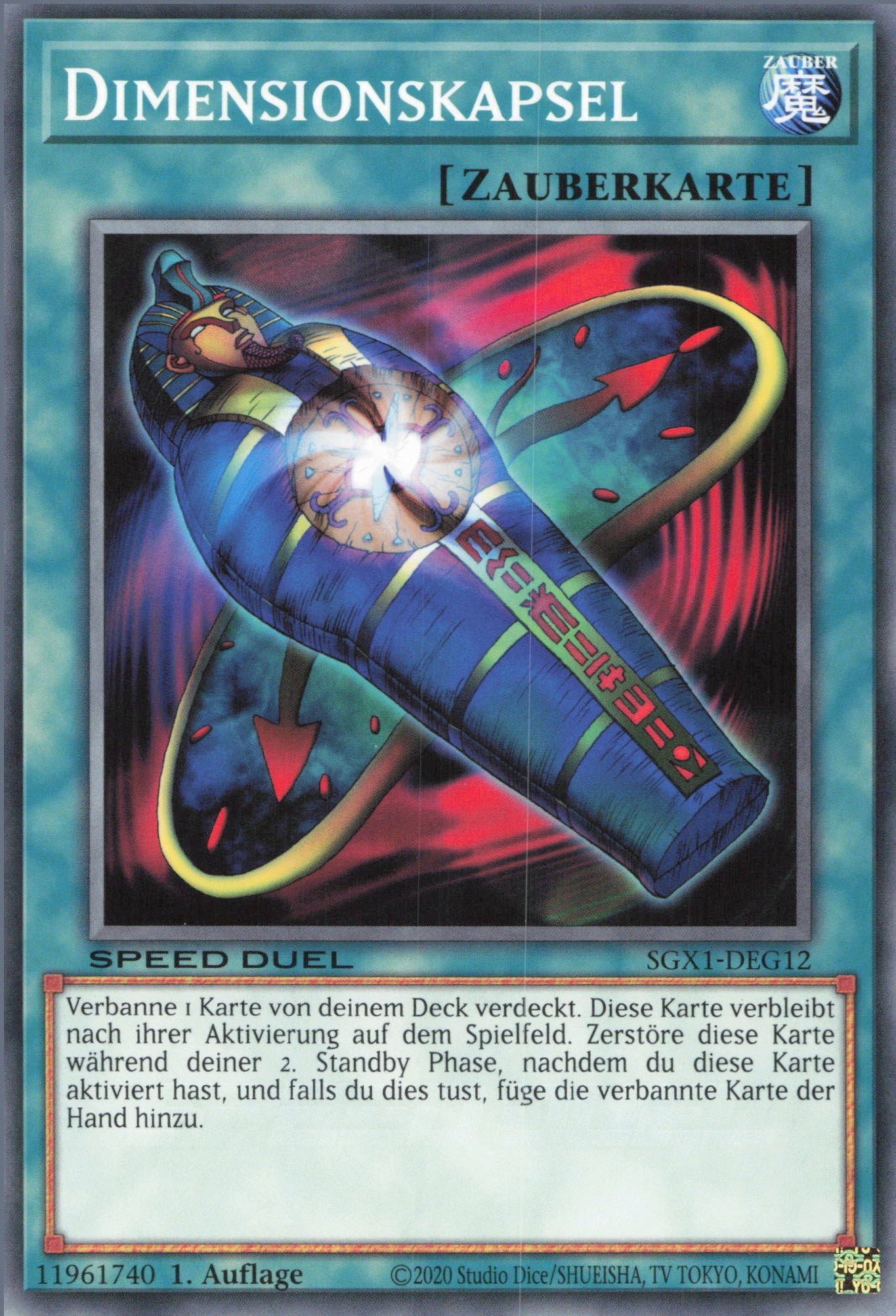 ReCollectibles Sammelkarte YuGiOh Karte Dimensionskapsel deutsch, Yu-Gi-Oh! Karte SGX1-ENG12 Common