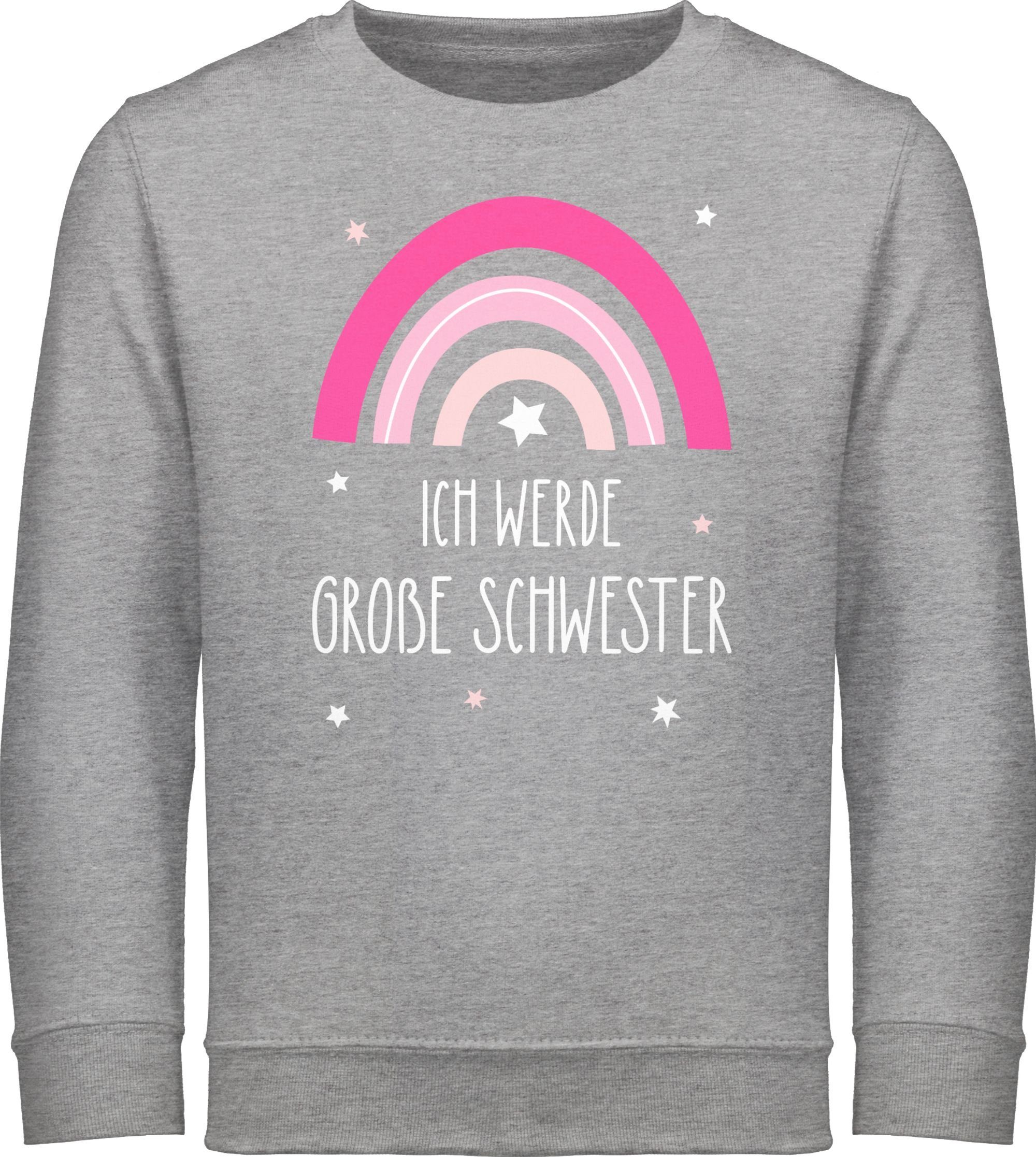 Shirtracer Sweatshirt Ich werde große Schwester - Regenbogen - grosse Schwester Große Schwester ...