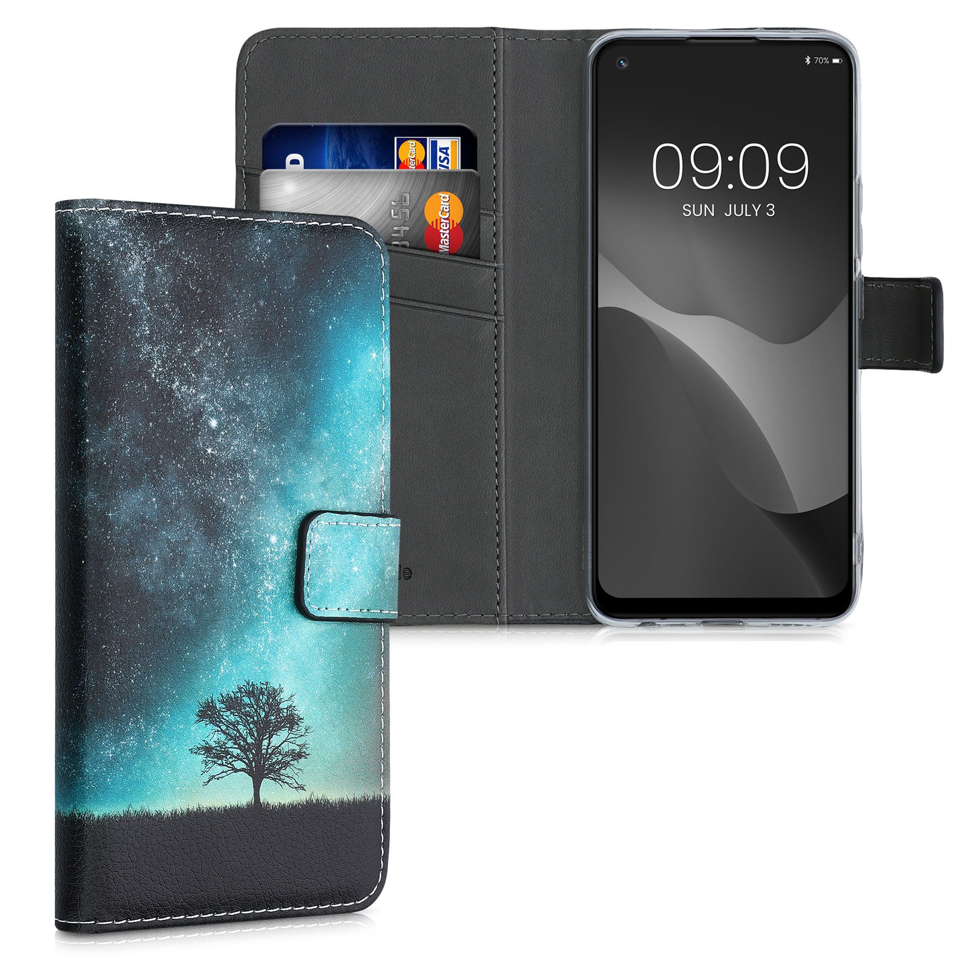 kwmobile Handyhülle Wallet Case für Realme 8 / 8 Pro, Hülle mit Ständer ...