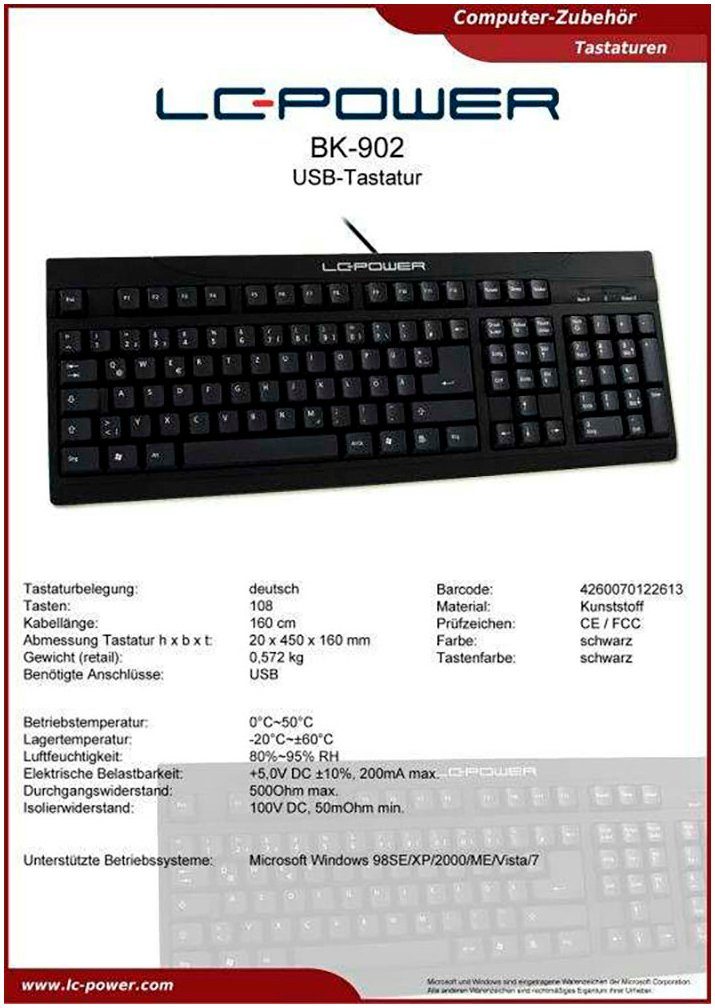 LC-Power LC-KEY-902US Tastatur