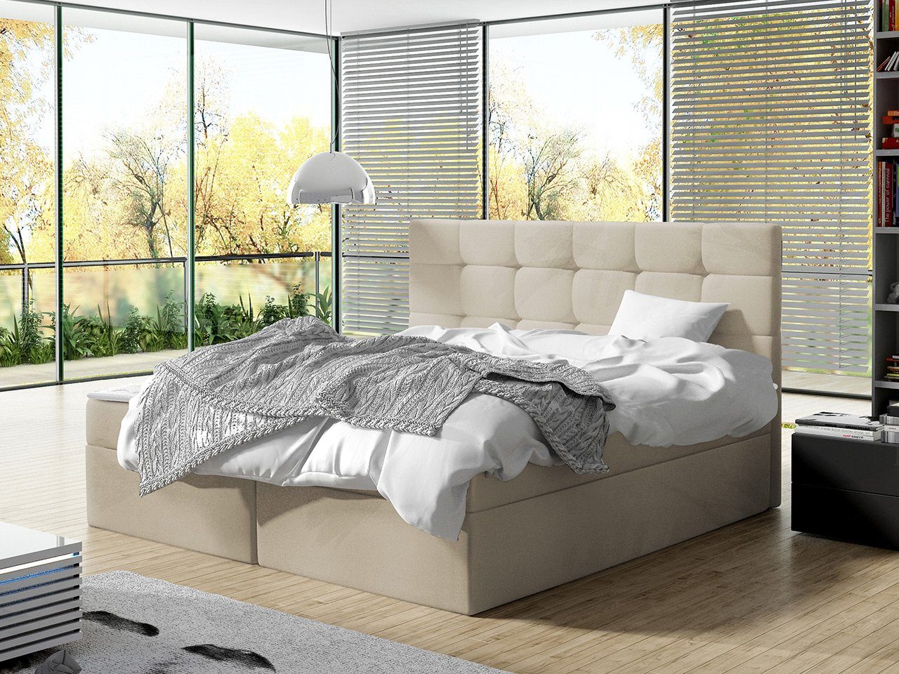 Beige Boxspringbetten 140x200 mit Bettkasten kaufen | OTTO