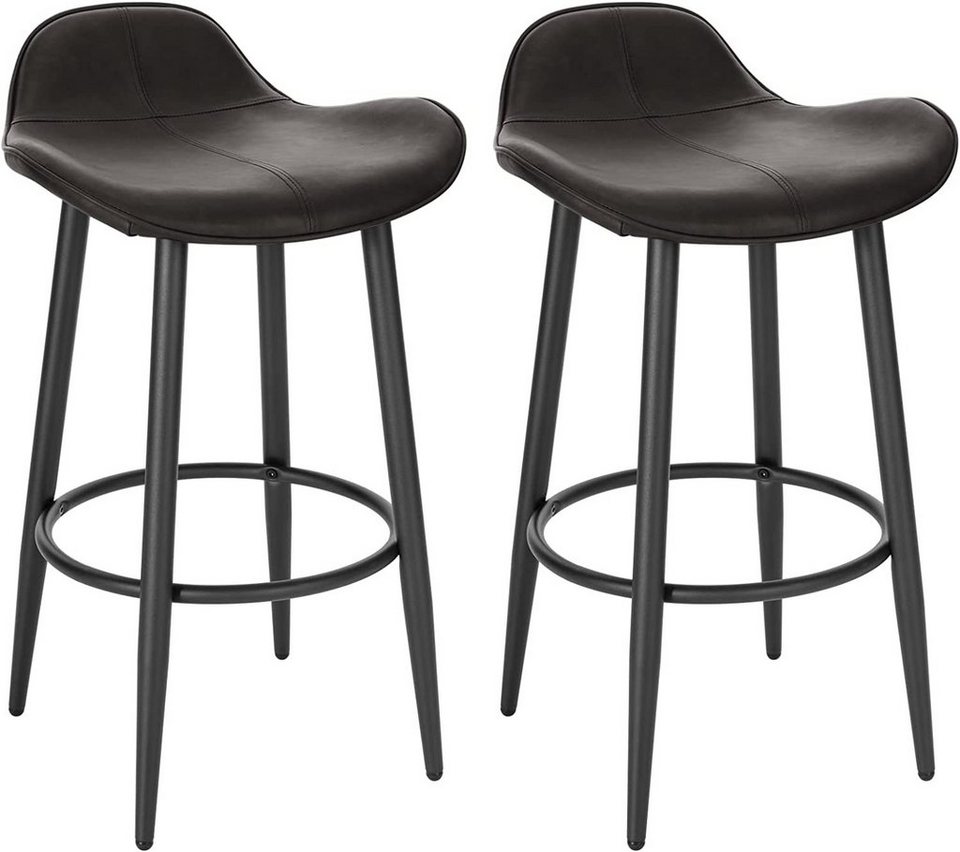 Woltu Barhocker 2 St Kunstlederbezug Mit Fußstütze Sitzhöhe 67 Cm