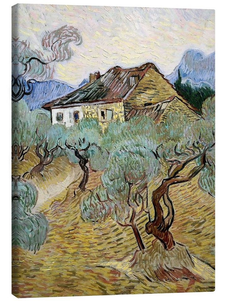 Posterlounge Leinwandbild Vincent Van Gogh Weißes Bauernhaus Zwischen