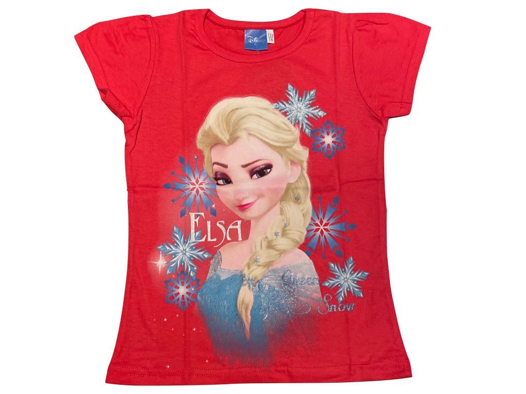 Disney Frozen T Shirt Die Eiskönigin Kurzarm Shirt Mit Glitzer
