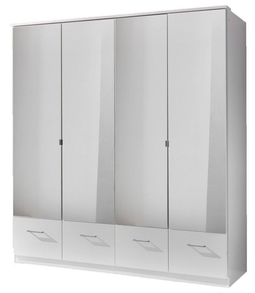 Wimex Kleiderschrank Imago 1 St Weiß Spiegel 4 Türig 180cm