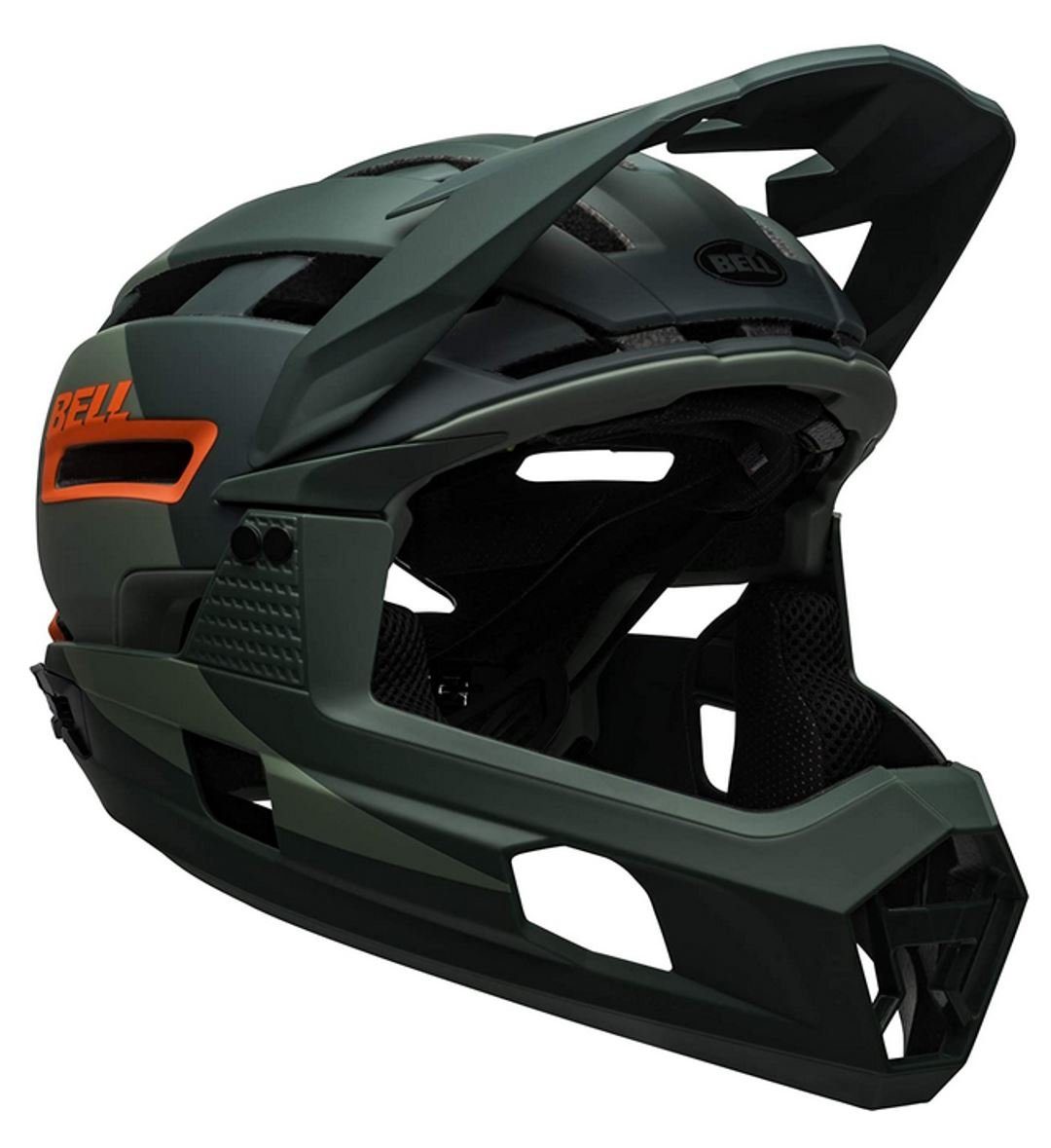 Bell Fahrradhelm, BELL SUPER AIR R SPHERICAL HELM green/intrared