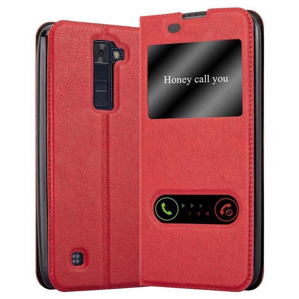 Cadorabo Handyhülle Book View Doppelfenster Lg K8 2016 Klappbare Handy