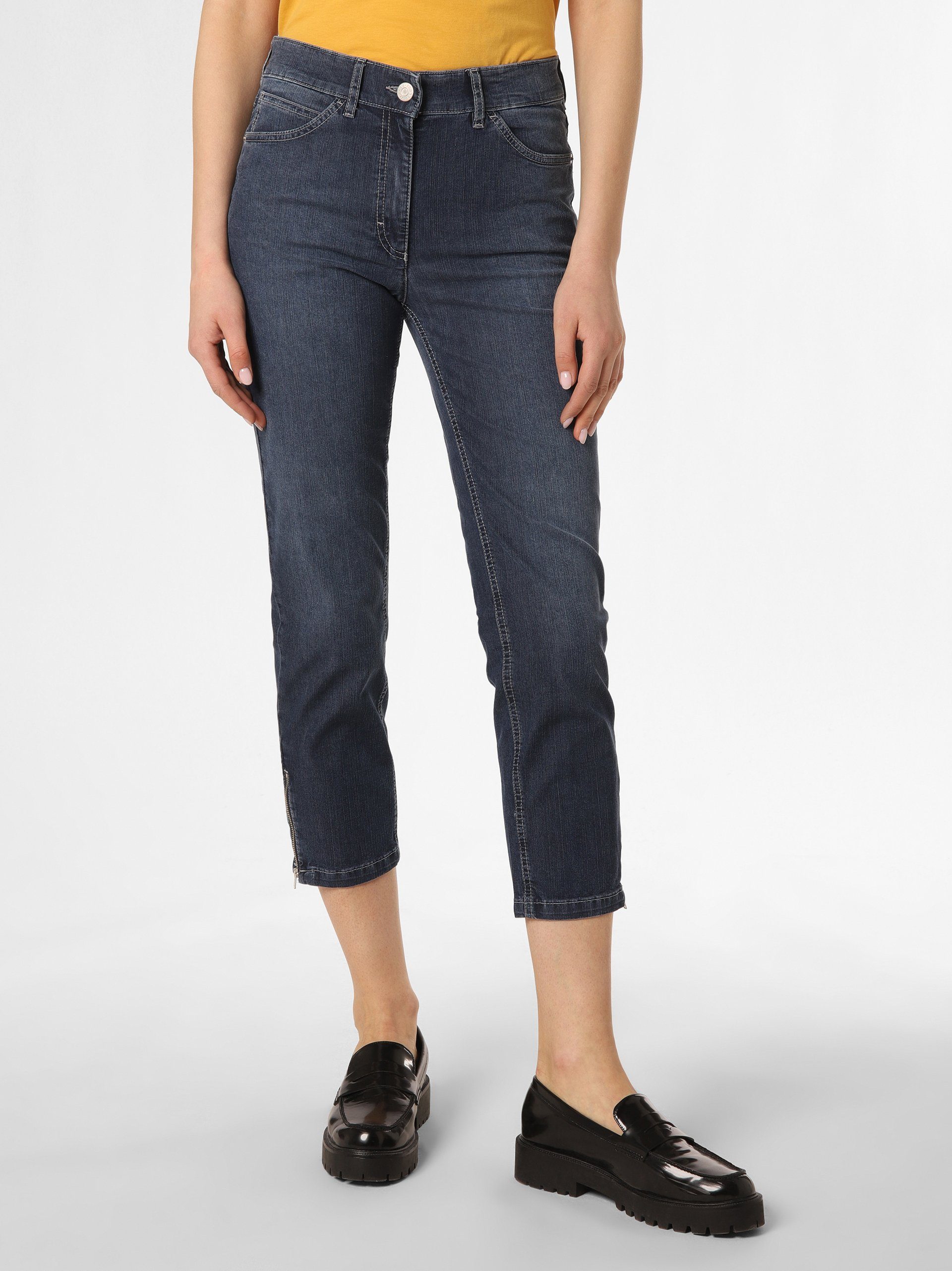 Zerres Slim-fit-Jeans Cora, Reißverschluss an den Beinsäumen