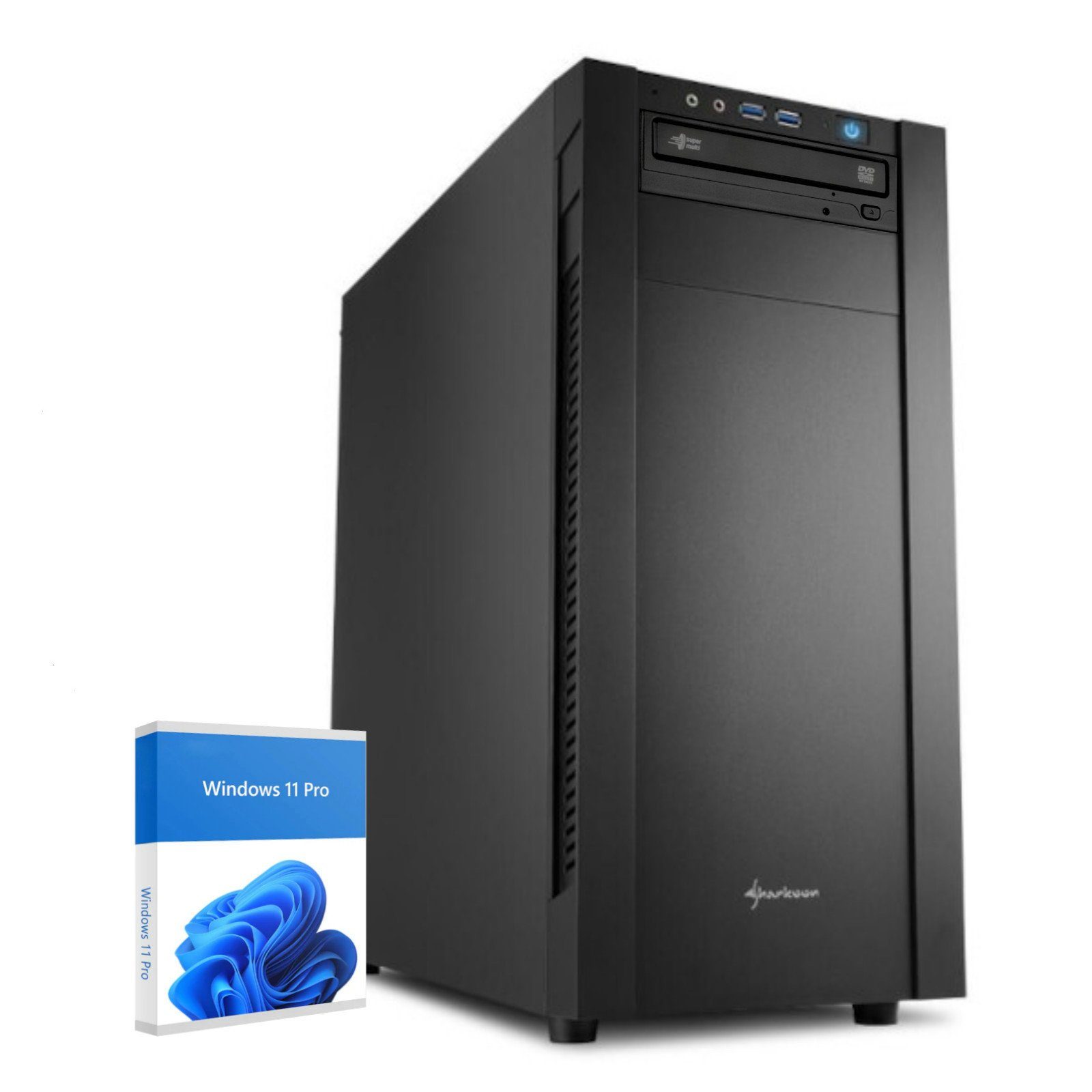 dcl24.de Business-PC (AMD Ryzen 9 5900X, GTX 1650, 32 GB RAM, 1000 GB SSD, Luftkühlung, WLAN ...