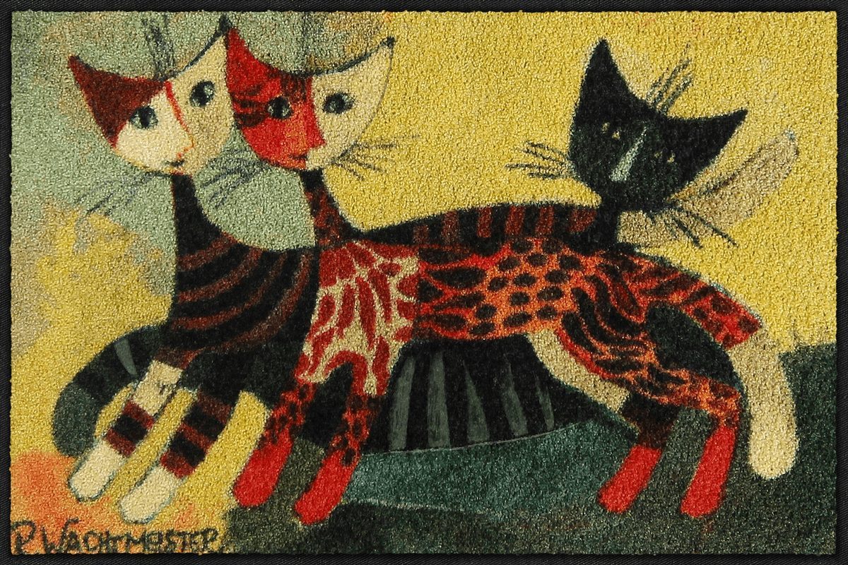 Salonloewe Fußmatte Fußmatte 50 x 75 cm Rosina Wachtmeister Three Sisters beige, Eingangsmatte ...