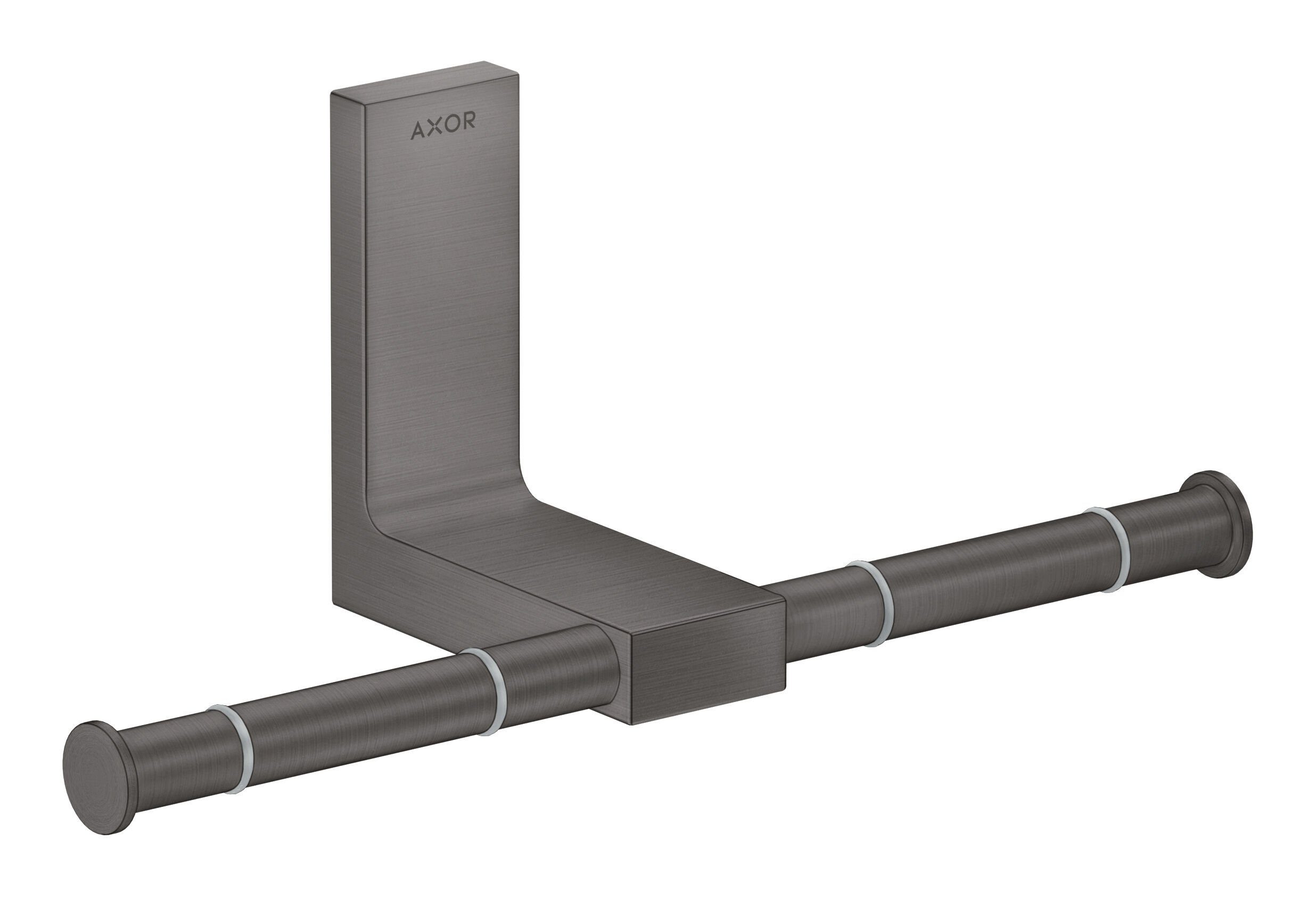 hansgrohe Toilettenpapierhalter Axor, Universal Rectangular doppelt - Brushed Black Chrome