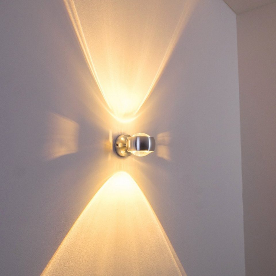 Hofstein Wandleuchte Osacca Moderner Wandstrahler Aus Metallglas In
