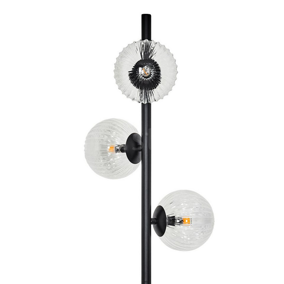 Hofstein Stehlampe Moderne Stehlampe Aus Metallglas In Schwarzklar