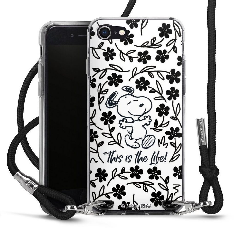 Deindesign Handyhülle Peanuts Blumen Snoopy Snoopy Black And White This