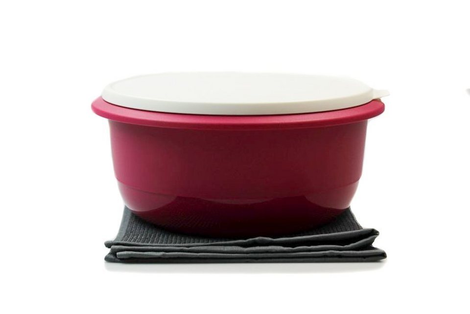 Tupperware Back Set Pro 35 L Dunkelpink Hefeteig Glastuch