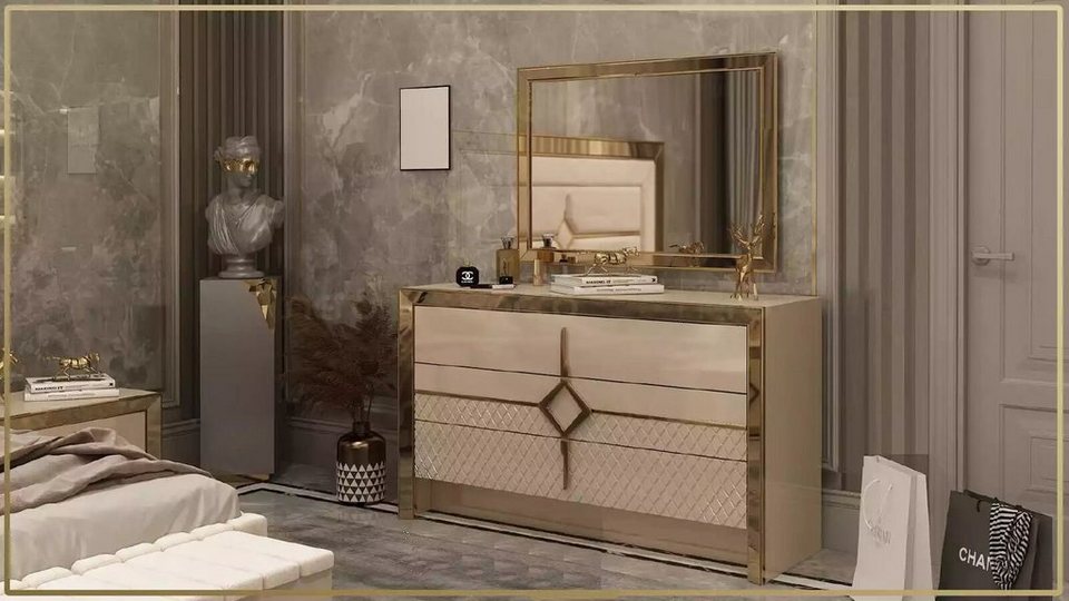 Jvmoebel Kommode Kommode Mit Spiegel Schlafzimmer Design Einrichtung