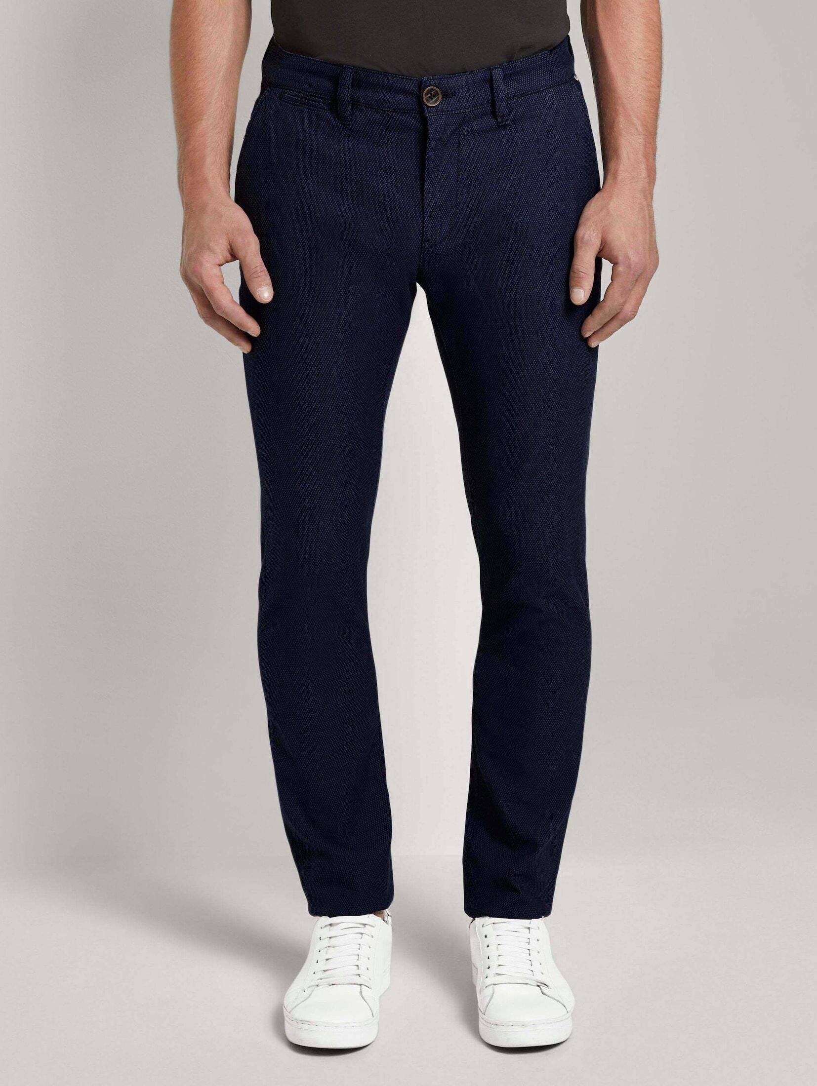 TOM TAILOR Chinohose Gemusterte Travis Slim Chinohose mit Struktur
