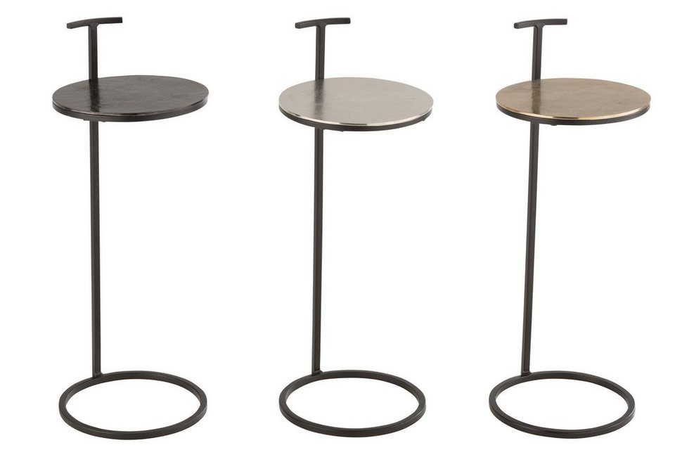 Gilde Dekoobjekt 2er Set Beistelltisch Toni Stilvolle Aluminium