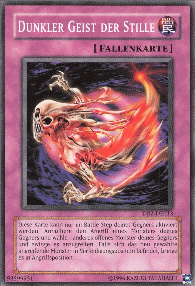 Recollectibles Sammelkarte Yugioh Karte Dunkler Geist Der Stille Yu Gi