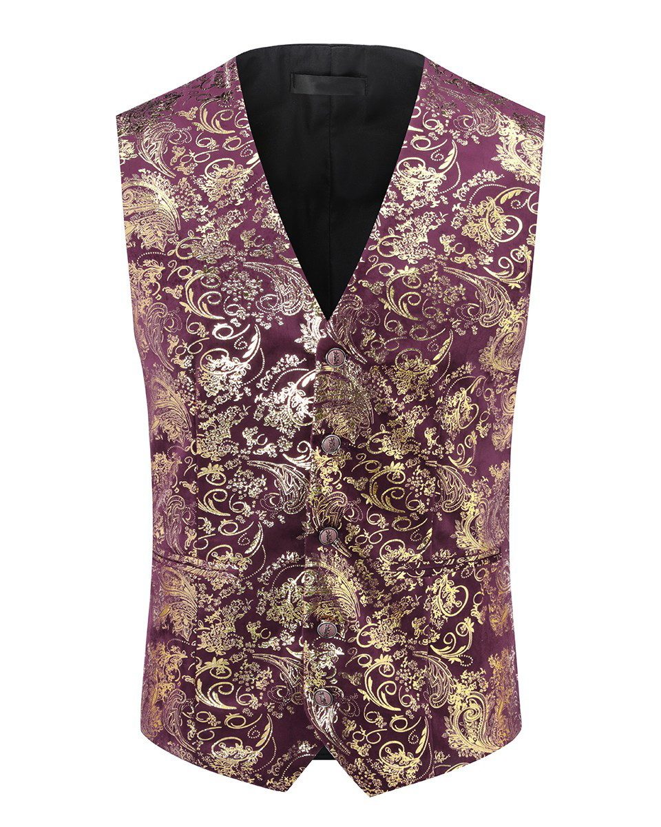 Allthemen Anzugweste Elegante Jacquard Anzugweste Für Hochzeit Und