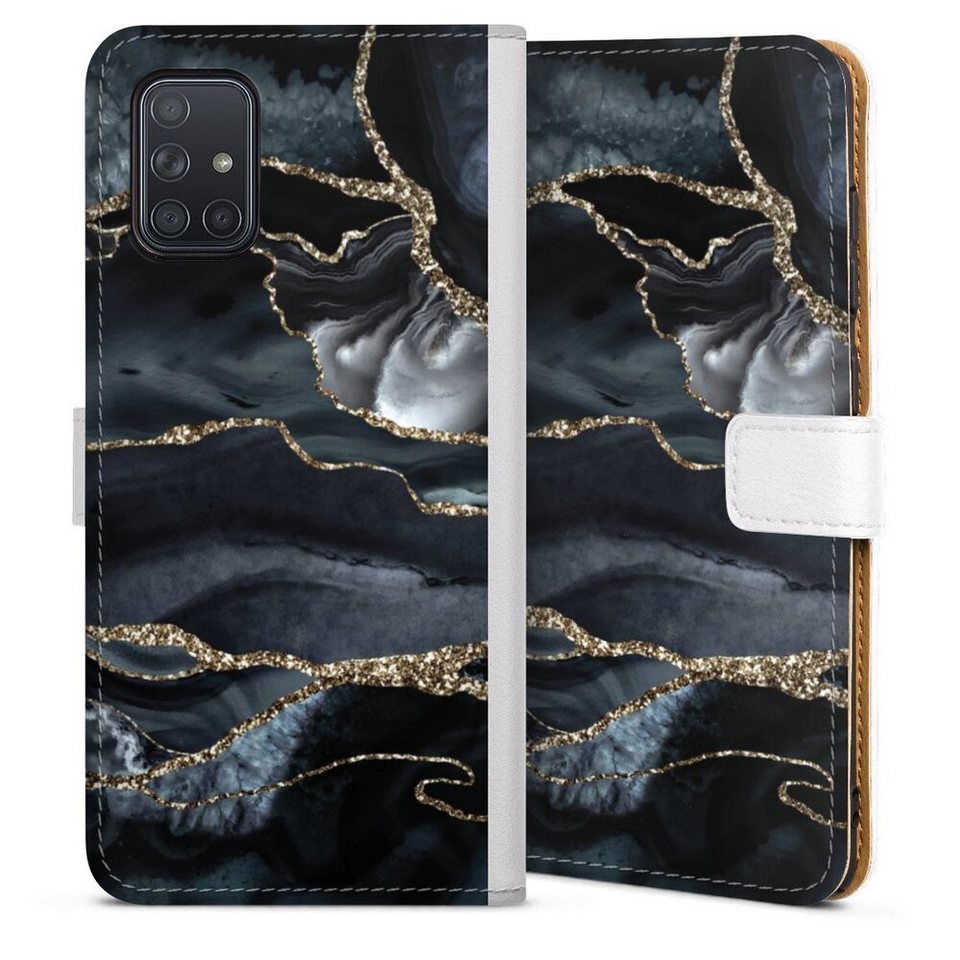 Deindesign Handyhülle Dark Marble Gold Glitter Look Samsung Galaxy