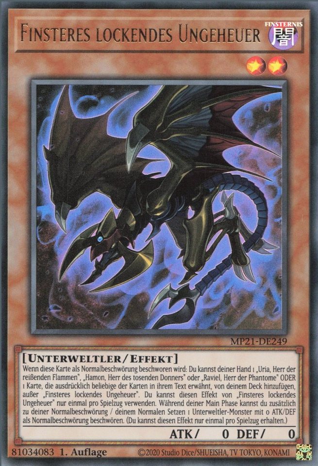 Recollectibles Sammelkarte Yugioh Karte Finsteres Lockendes Ungeheuer