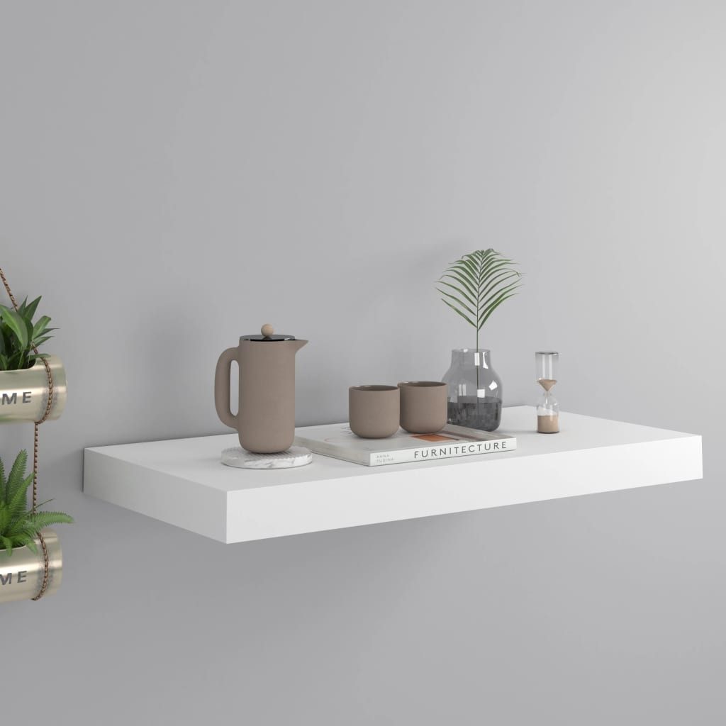 Vidaxl Wandregal Aus Mdf Honeycomb Mit Metallhalter In Weiß Lxbxh