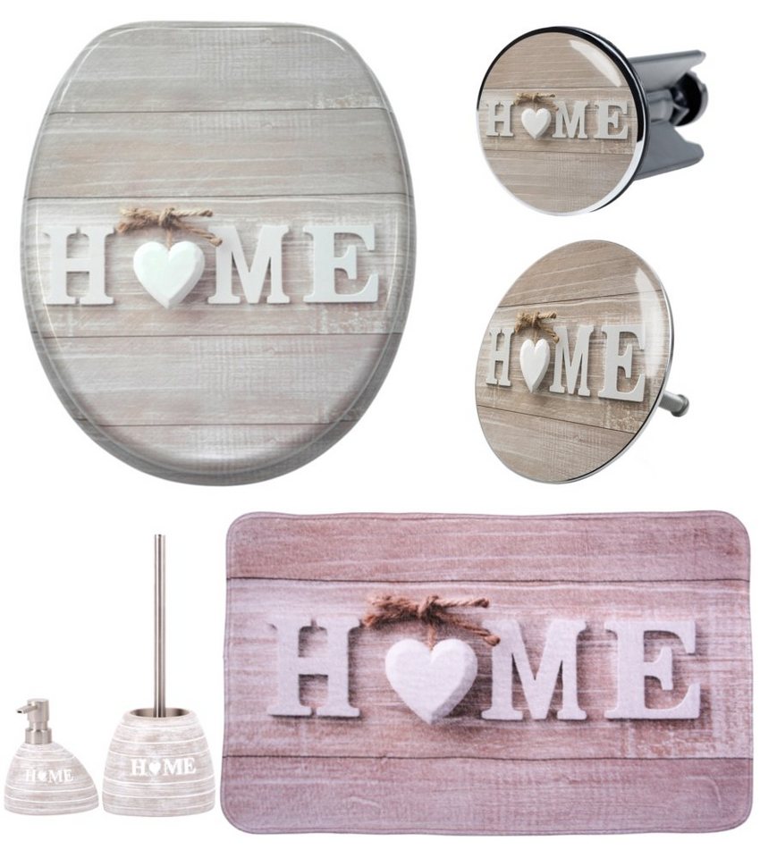 Sanilo Badaccessoire Set Home Komplett Set 6 Tlg Bestehend Aus Wc