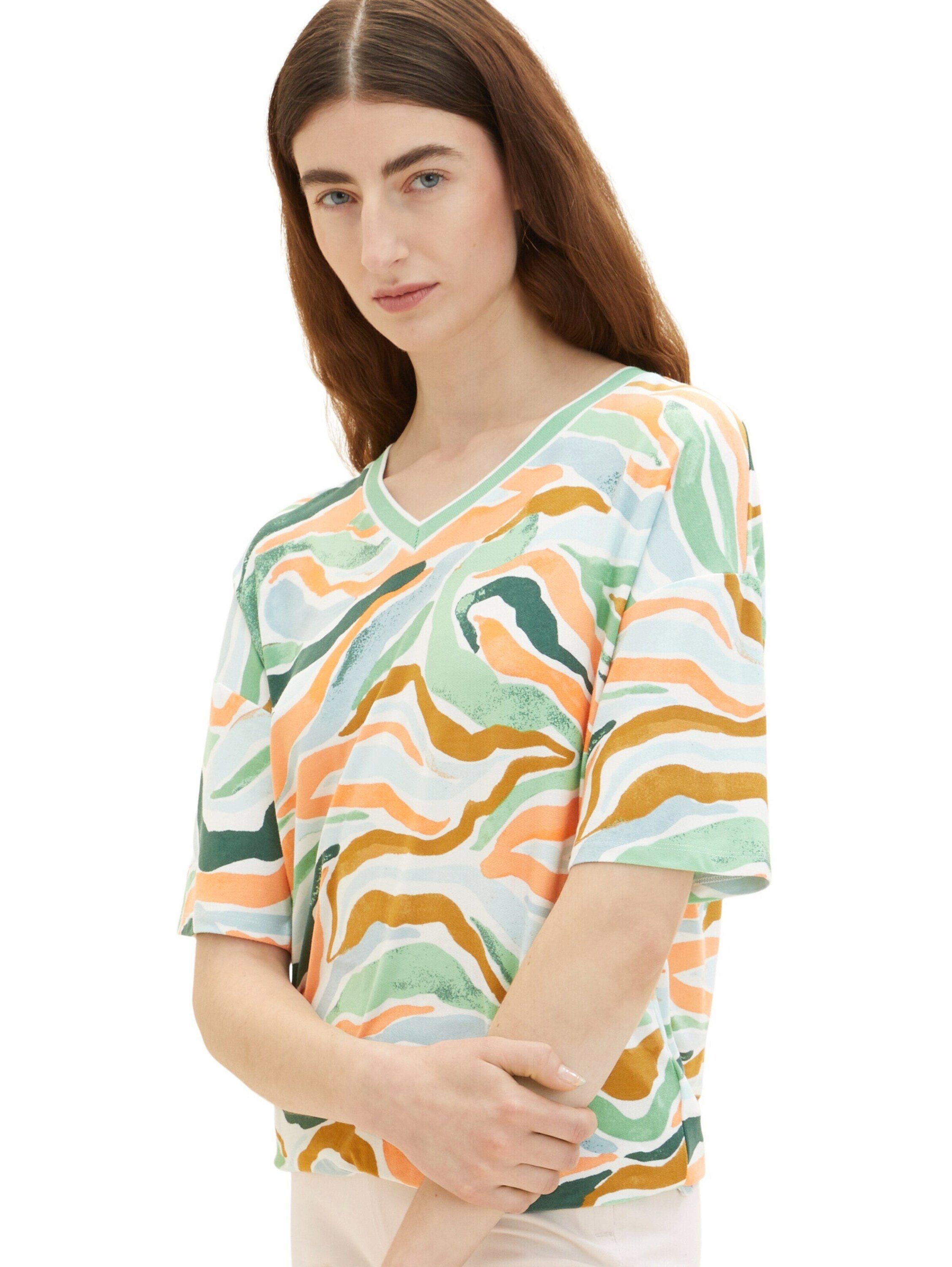 Tom Tailor Kurzarmshirt 1 Tlg Weiteres Detail Gerader Saum