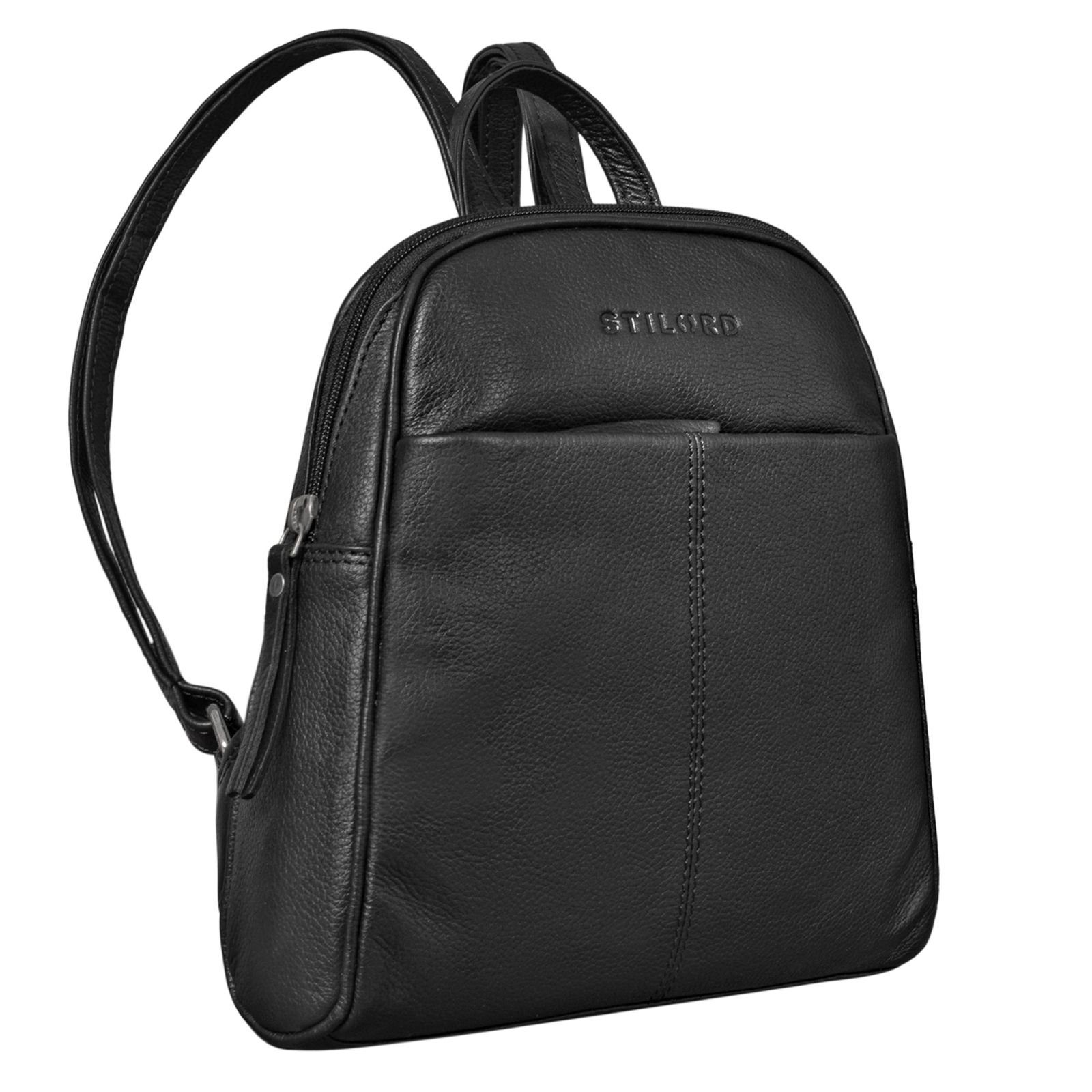 Lederrucksack Damen Schwarz Sale