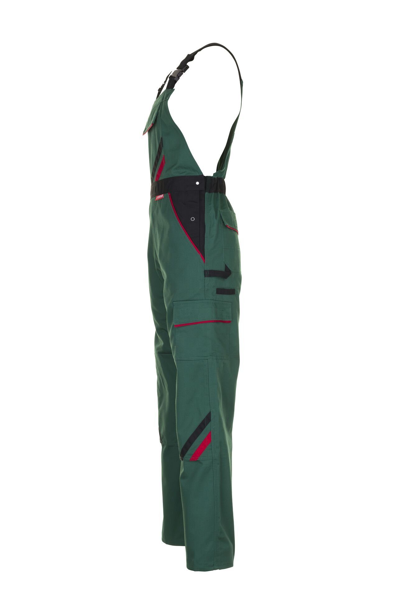 Planam Arbeitslatzhose Latzhose Highline Grünschwarzrot Größe 27 1 Tlg