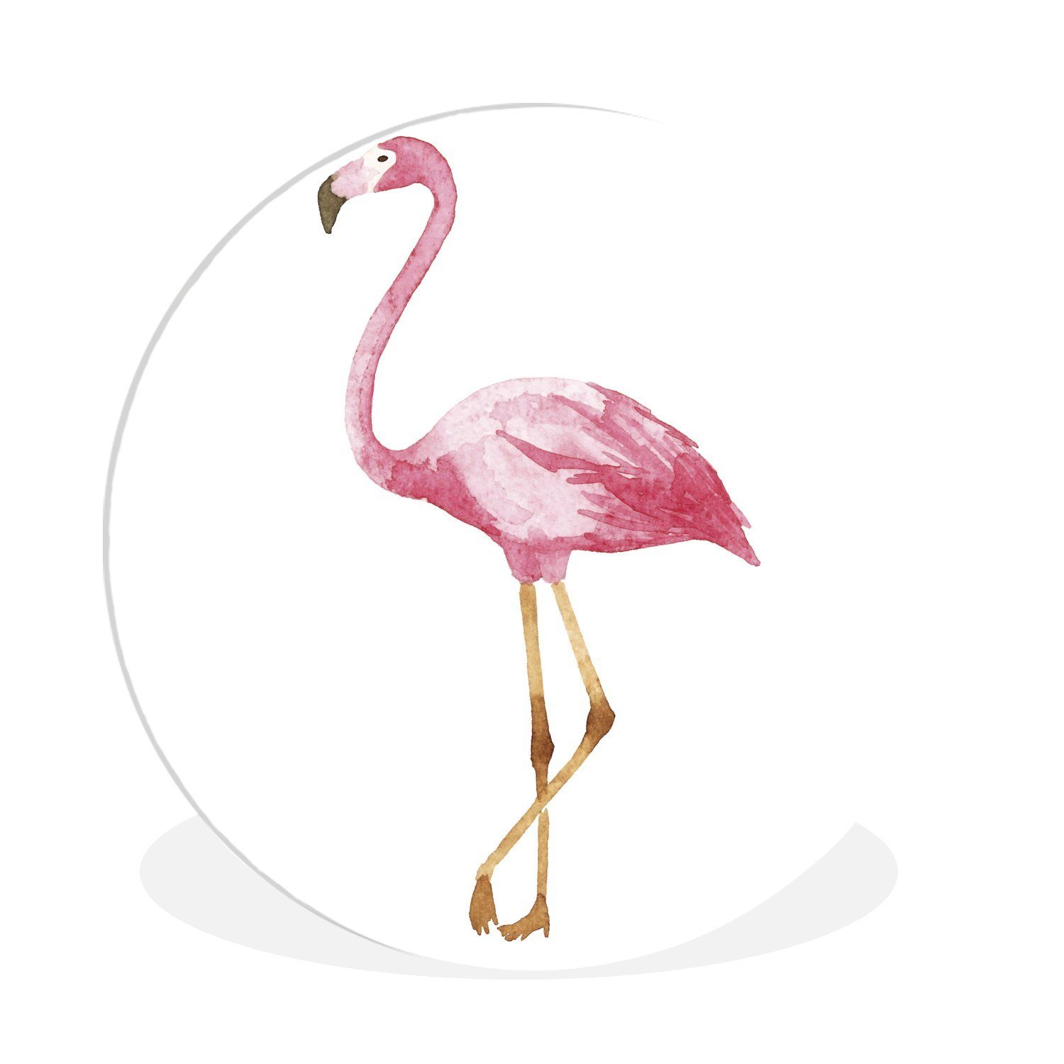Muchowow Gemälde Flamingo Aquarell Rosa 1 St Kreis
