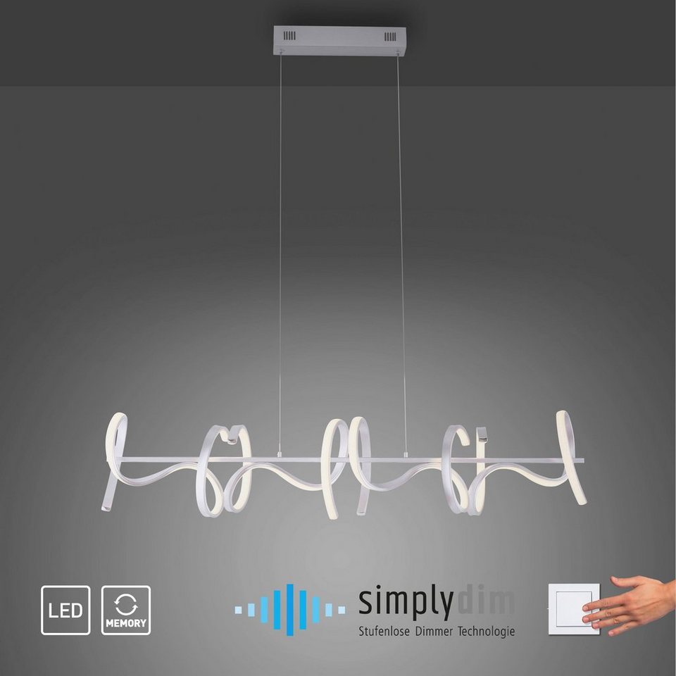 Just Light Led Pendelleuchte Curls Dimmfunktion Memoryfunktion Led