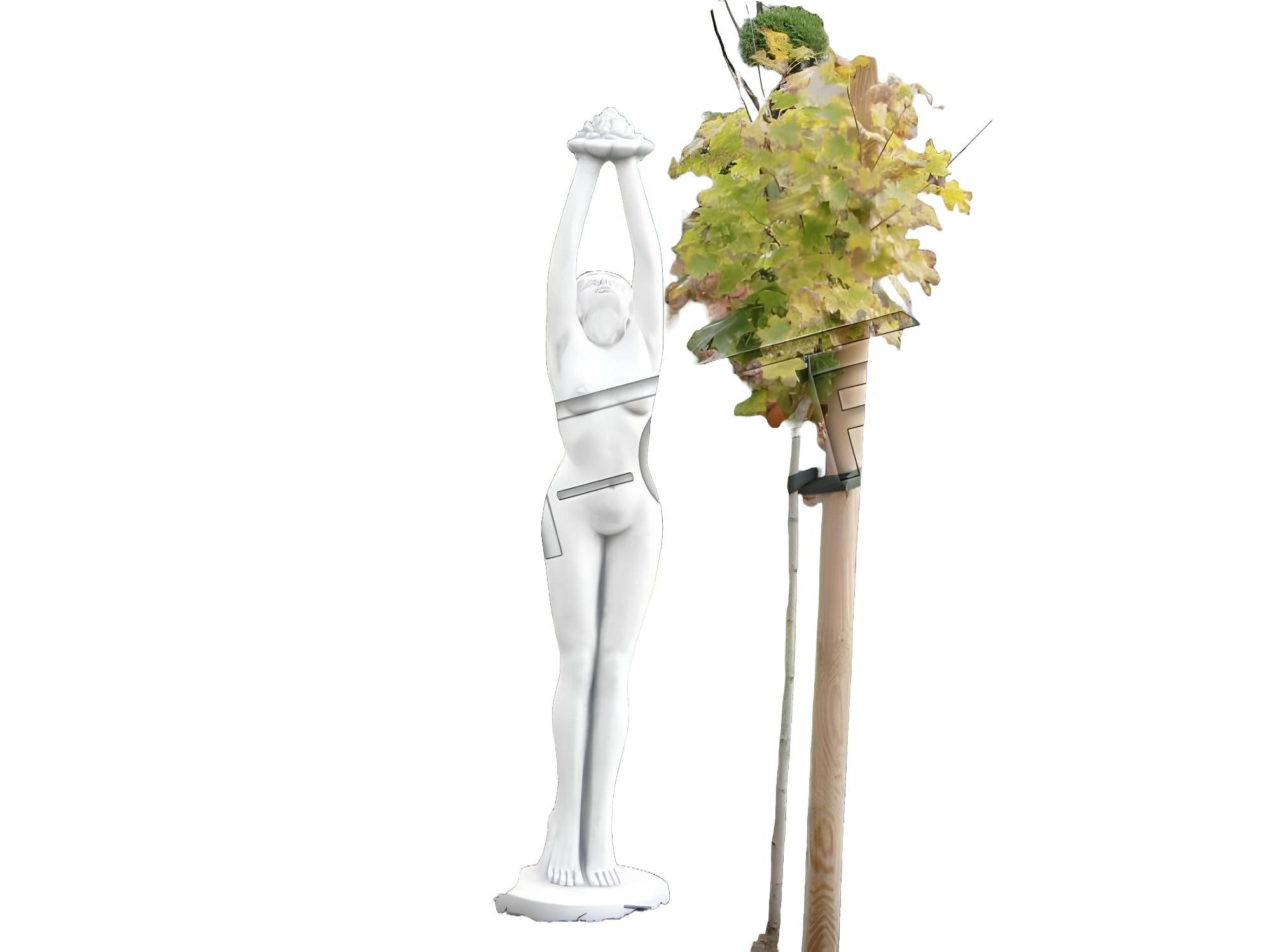 Jvmoebel Skulptur 163cm Deko Skulptur Design Statue Garten Figuren