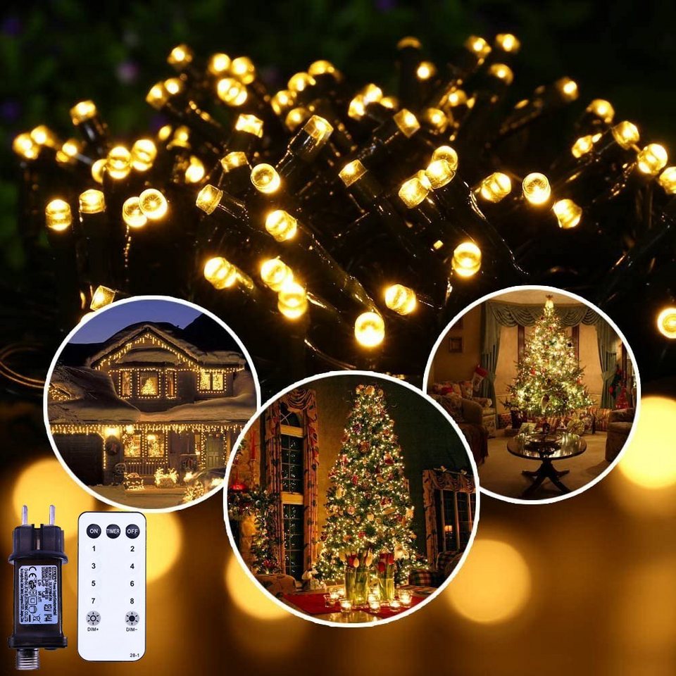 Xersek Led Gartenleuchte Led Büschel Lichterkette Cluster 1000leds 20m