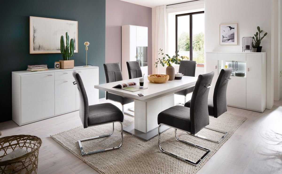 Expendio Wohnzimmer Set Alexia 140 Spar Set 8 St Weiß Matt Nb