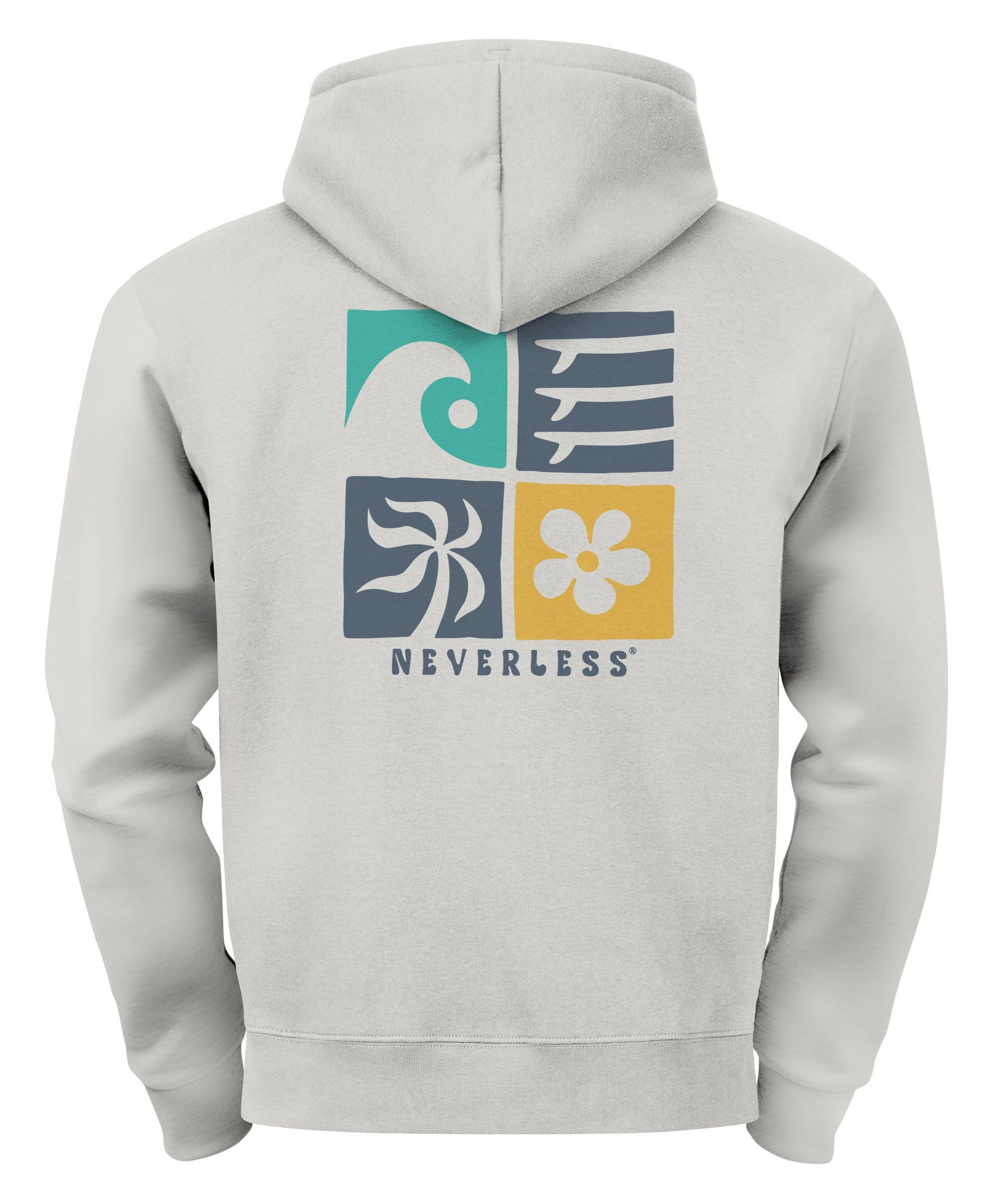 Neverless Hoodie Hoodie Backprint Herren Surfer Style Rückenaufdruck ...