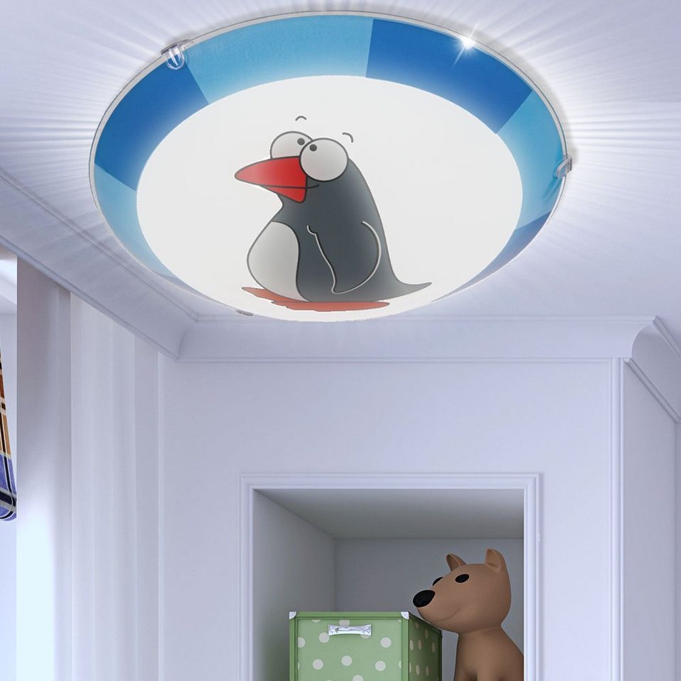 Etc Shop Dekolicht Jugend Lampe Wand Leuchte Kinder Zimmer Pinguin