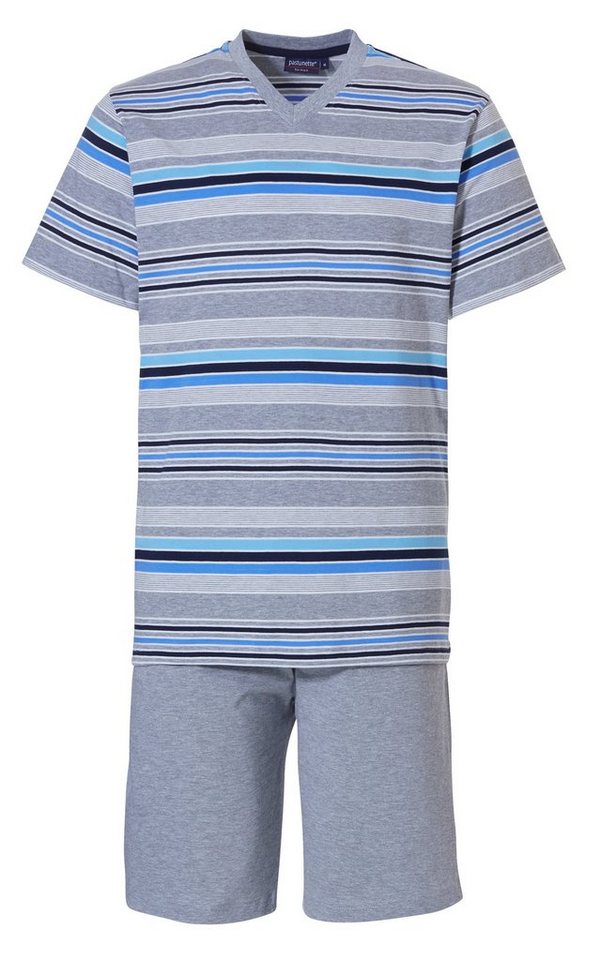 Pastunette Schlafanzug Herren Pyjama Shorty 2 Tlg Modisches Design