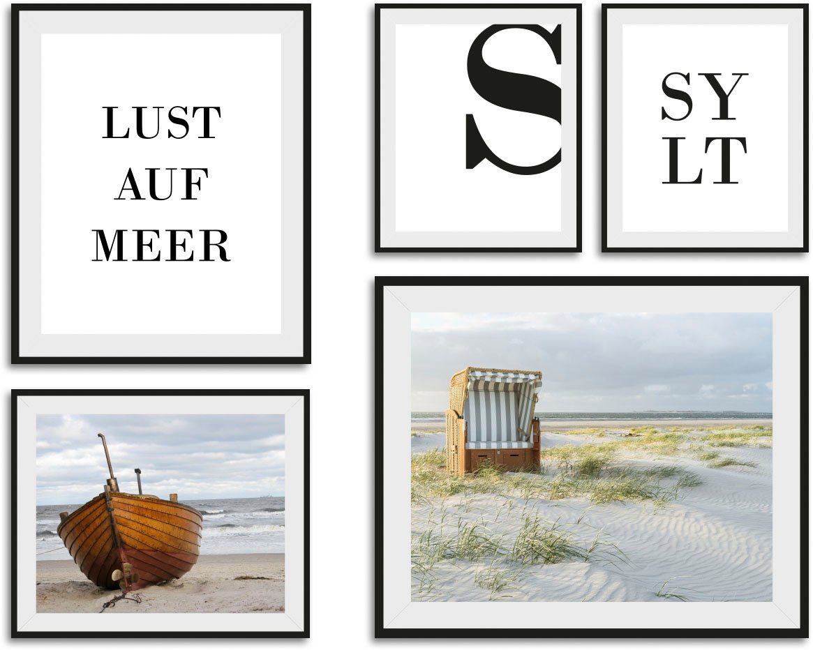 queence Bild Sylt, Strand (5 St), gerahmt