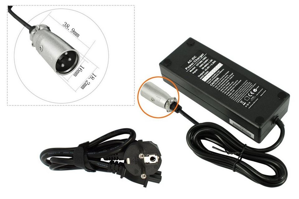 PowerSmart E-Bike Akku Batterieladegerät 42V 2.2A für 36V Electric ... PowerSmart E-Bike Akku Batterieladegerät 42V 2.2A für 36V Electric ...