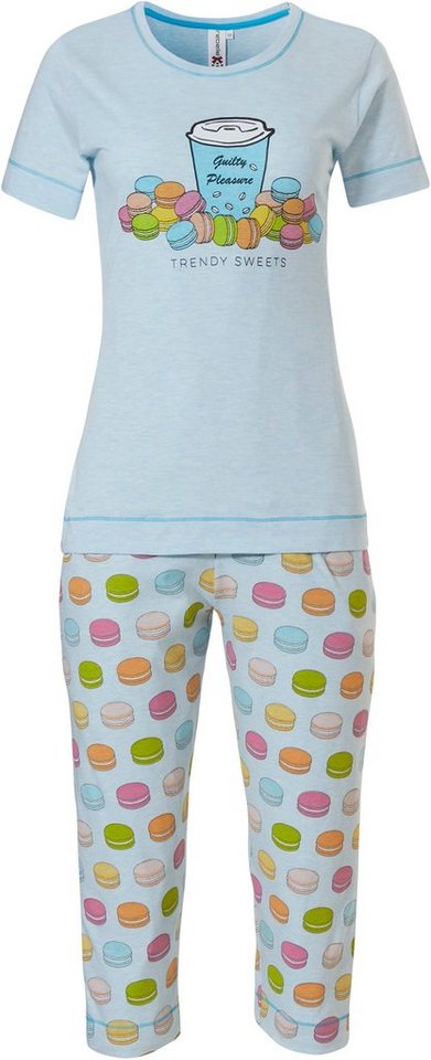 Rebelle Pyjama Damen Schlafanzug 2 Tlg Modisches Design