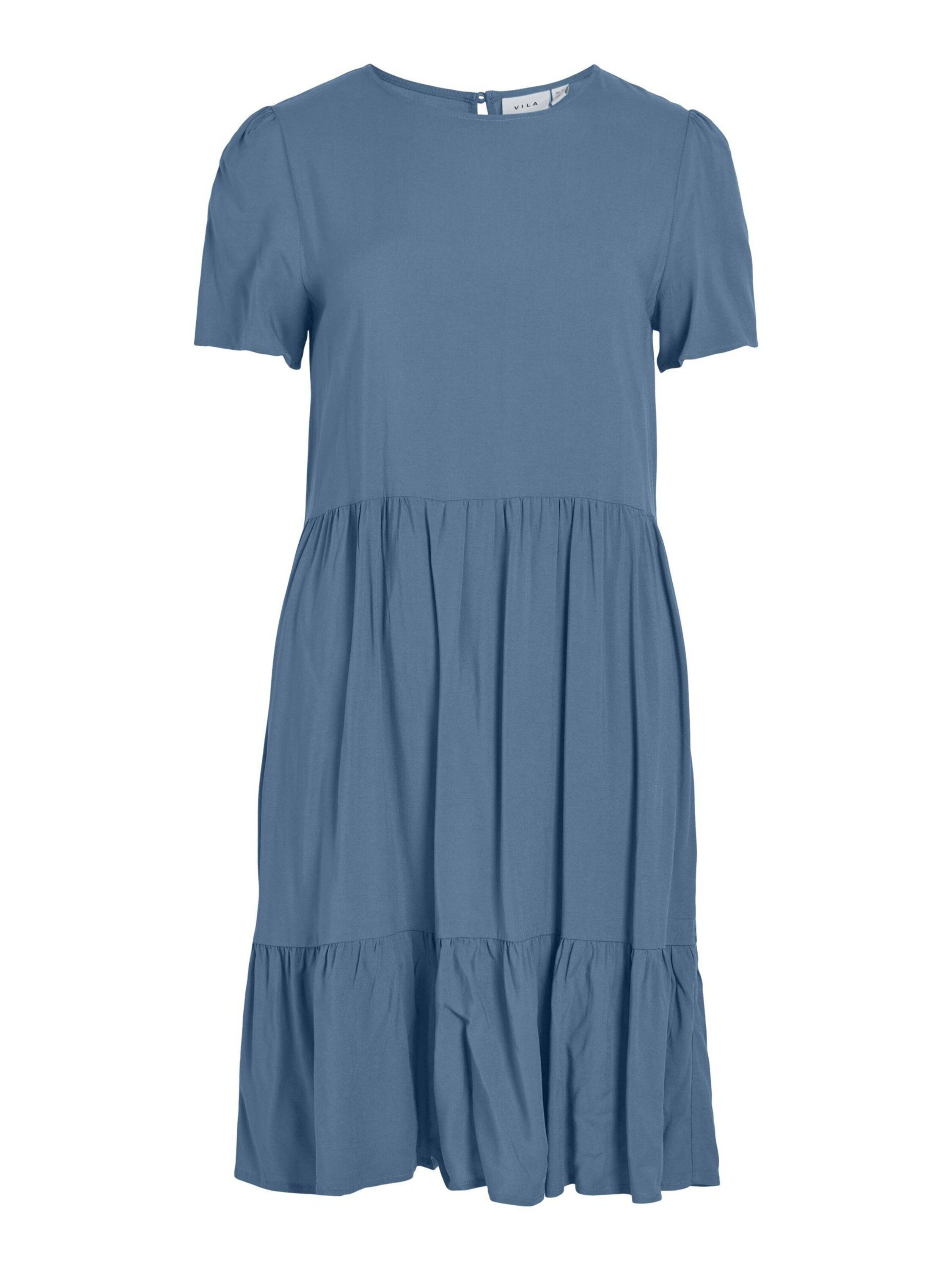 Vila Volantkleid Paya 1 Tlg Cut Outs Abgesteppter Saumkante