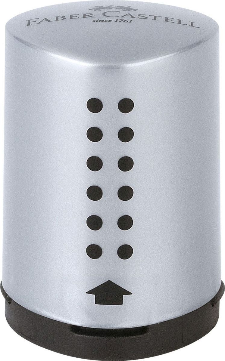 Faber-Castell Anspitzer Einfachspitzdose Grip 2001 Mini silber (10 ...