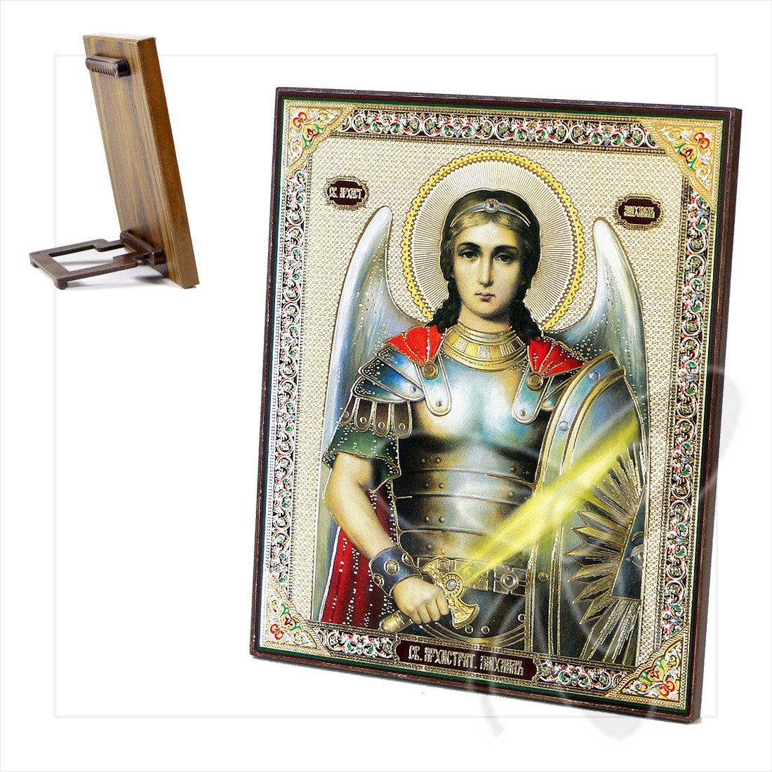 NKlaus Bild Ikone Erzengel Michael Holz 10 X 12 Икона Архангел Михаил Icon 2002, Religion