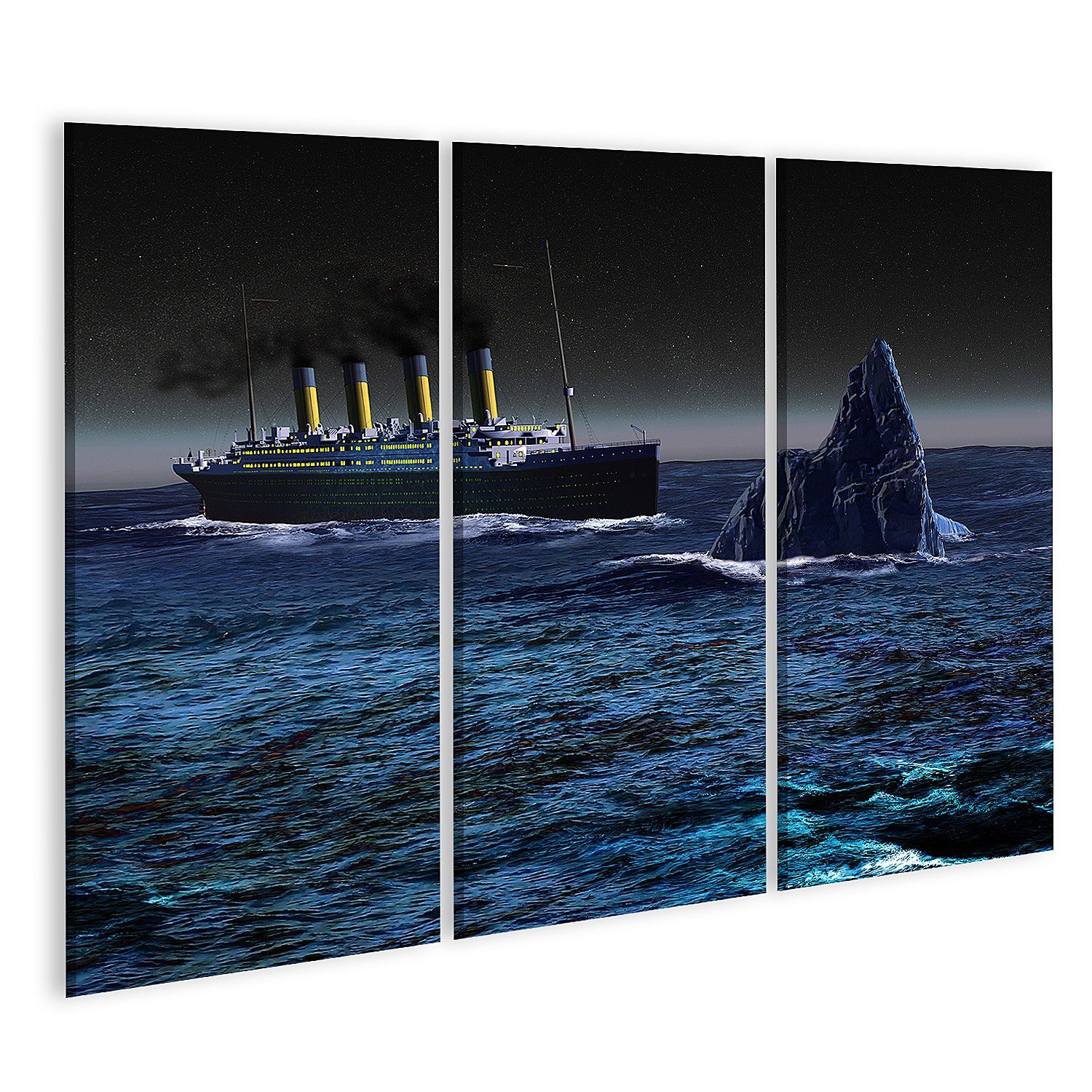 islandburner Leinwandbild Bild auf Leinwand Titanic Wandbild Poster Kunstdruck Bilder